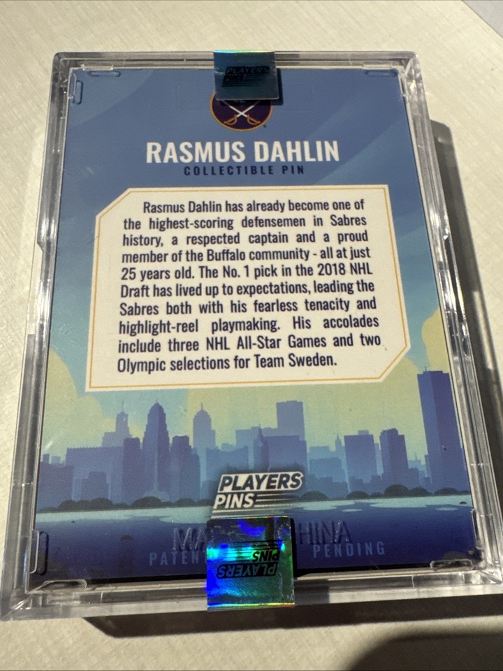 Buffalo Sabres Rasmus Dahlin Collectible Olympic Send-Off Pin Limited ...