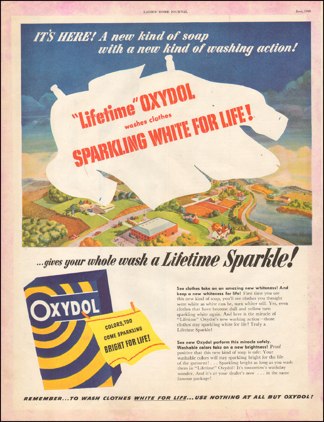 (This is a 1948 Vintage ad for Oxydol detergent`retro box`Price reduced ...
