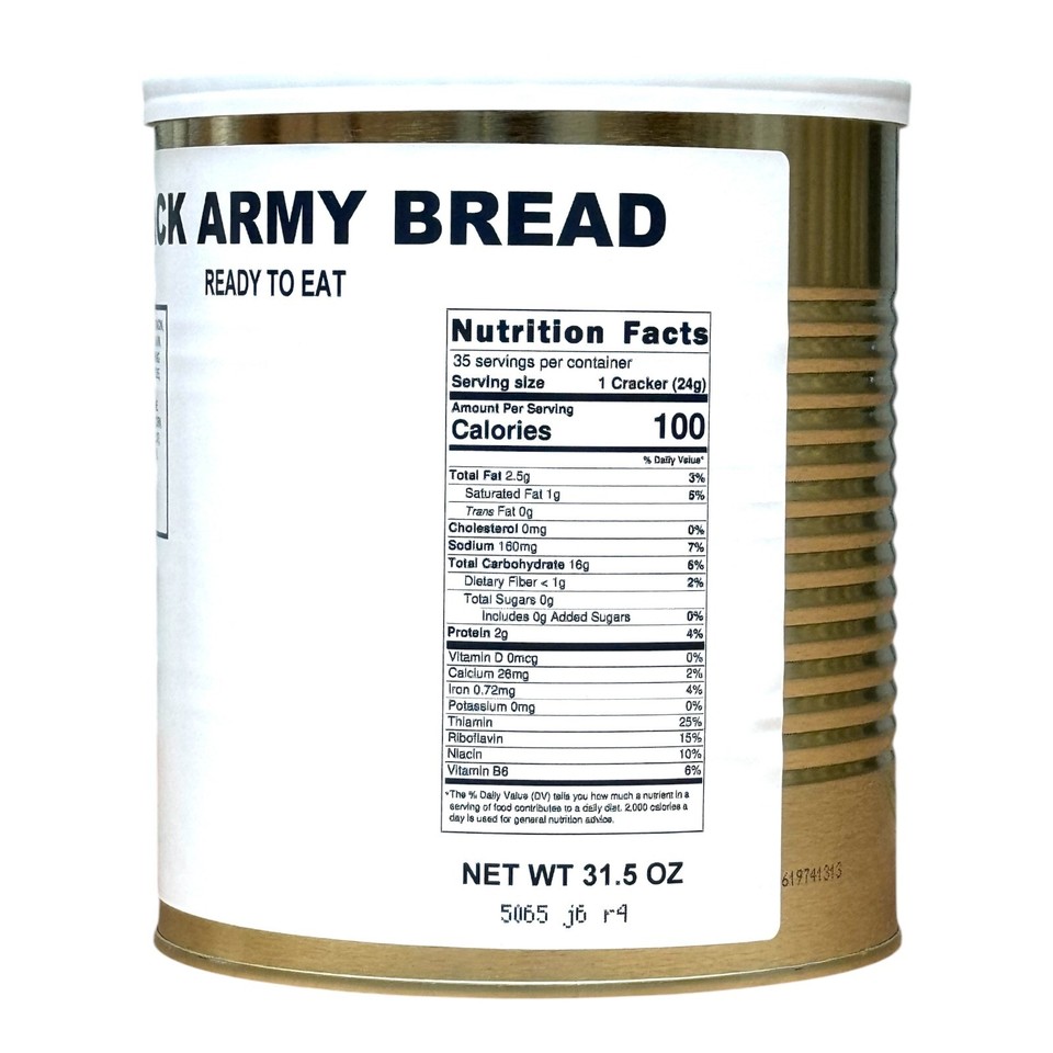Military Surplus Hardtack Army Bread, Ready to Eat (#10 Can), made in ...