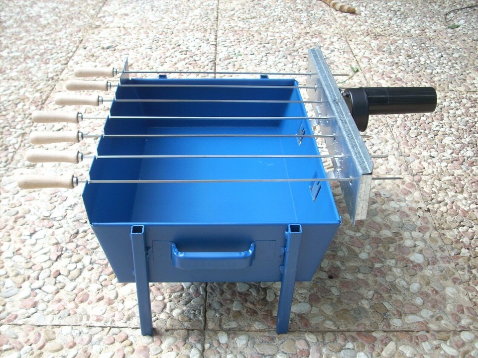 Greek Cypriot Small Charcoal Outdoor Rotisserie Barbecue BBQ Grill ...