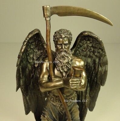 11" CHRONOS Greek Father of Time Sculpture Statue Antique Bronze Finish ...