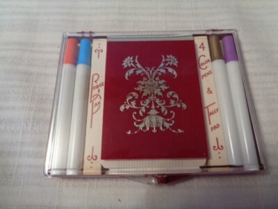 VINTAGE BRIDGE PACK / PAK - SCORE PAD / PENS IN CASE | eBay