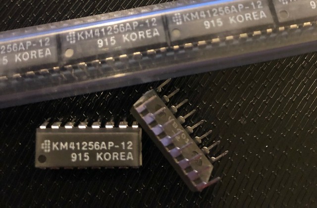 4 Pcs Km41256-12 Samsung 256k X 1 120ns Dynamic RAM NMOS Pdip16 for ...