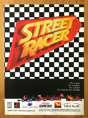 Street Racer PS1 Sega Saturn 1996 Vintage Game Print Ad/Poster Official ...