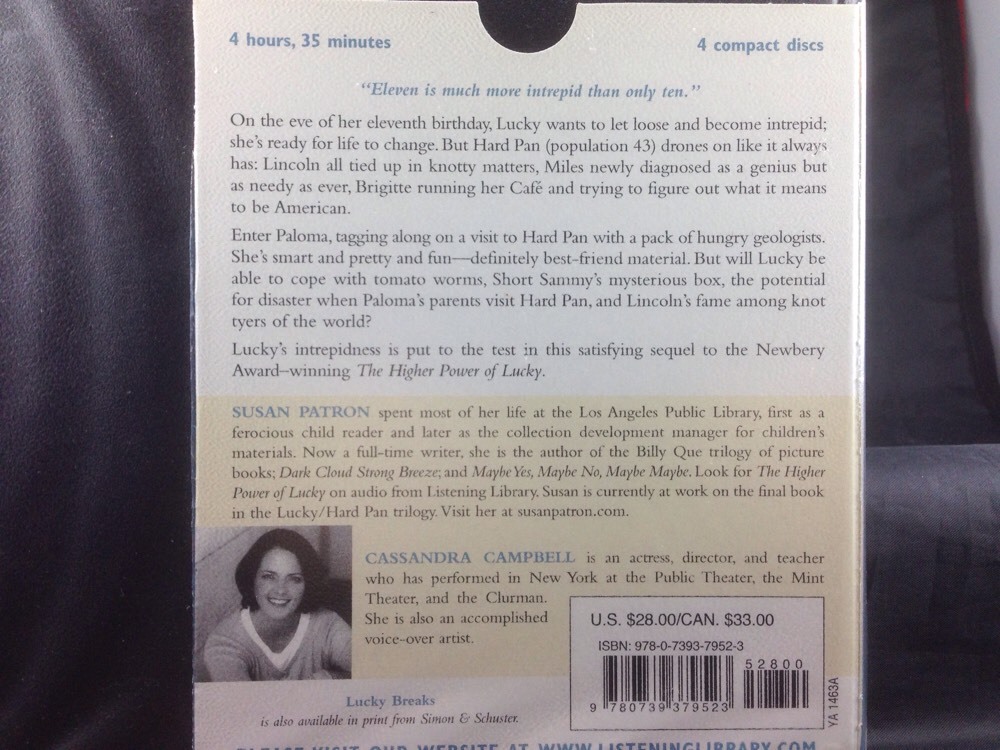 Lucky Breaks by Susan Patron 2009 CD Unabridged Audio Book Homeschool ...