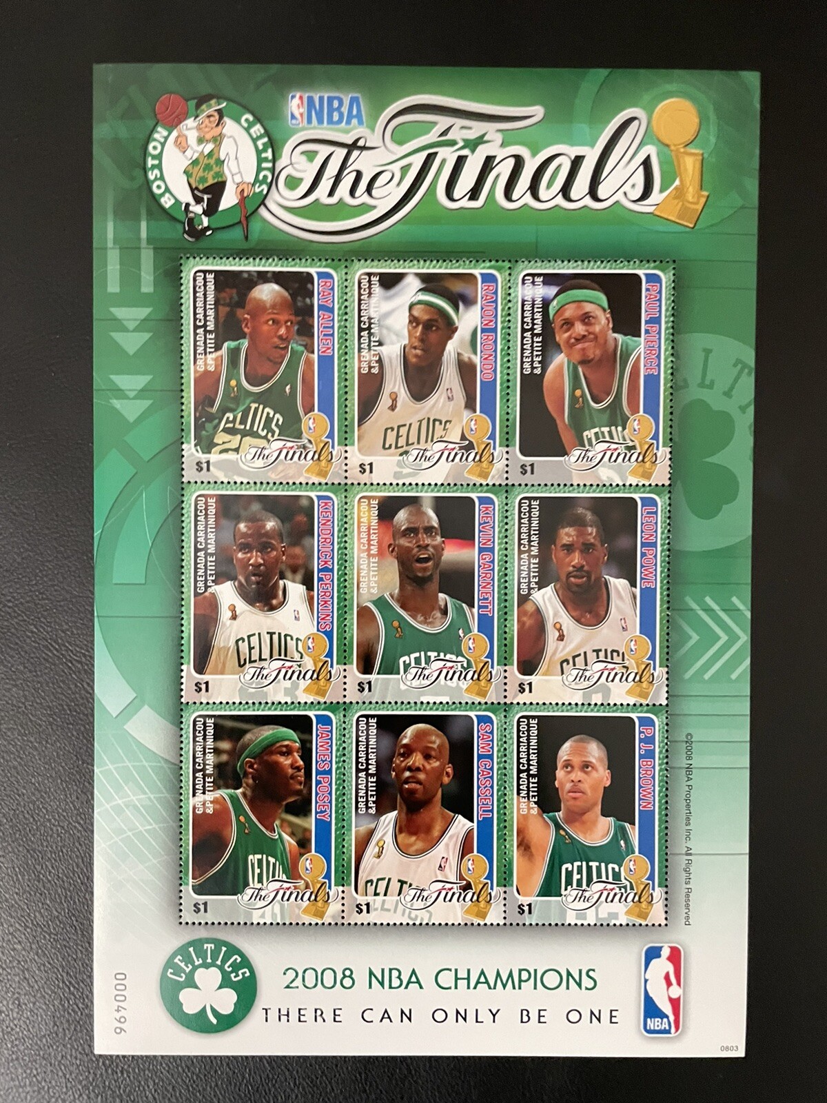 Boston Celtics 2008 NBA Championship Stamp Sheet (Grenada Postage ...