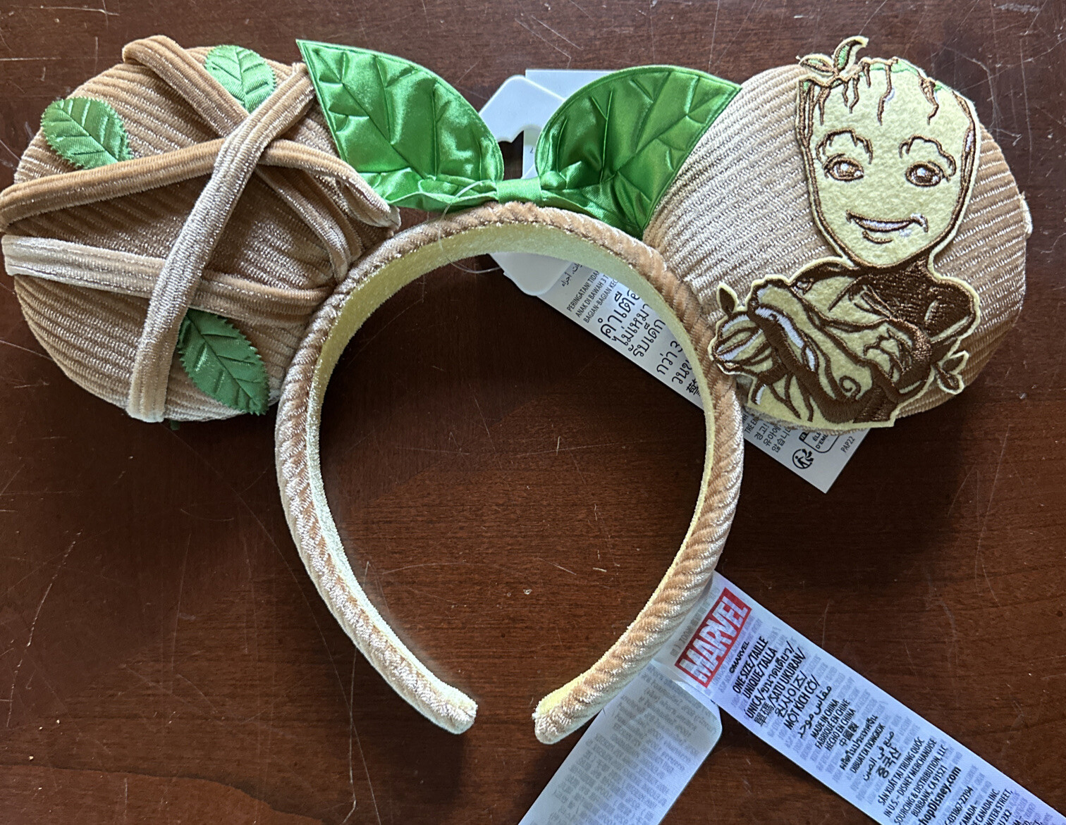 Disney Parks Marvel I Am Groot Corduroy Ears Headband Guardians of ...
