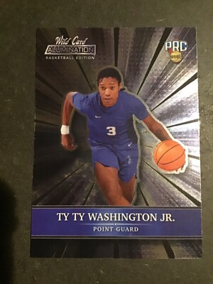 2021-22 Wild Card Alumination Bball Ty Ty Washington Jr Pre Rookie Card ...
