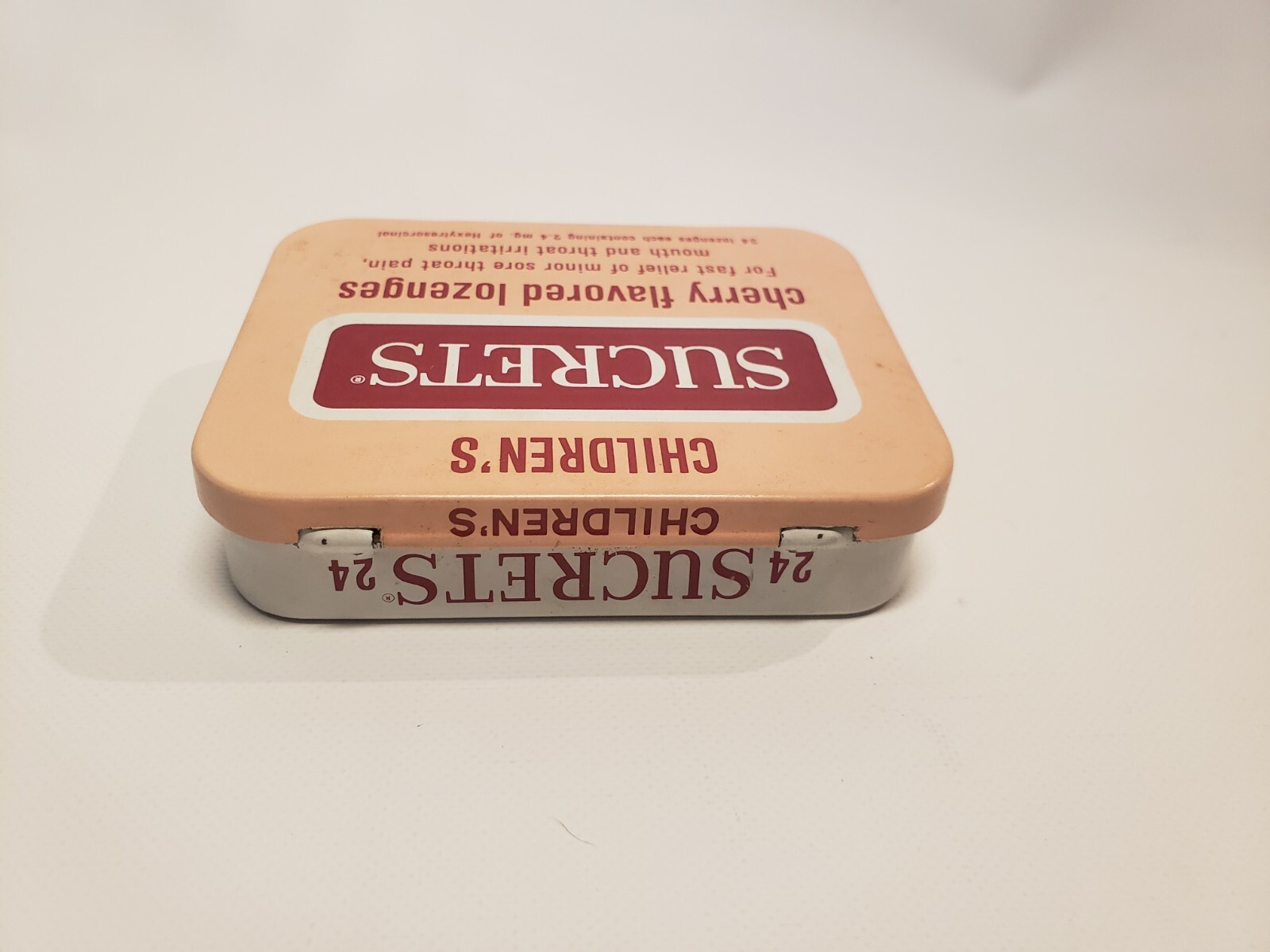 Vintage (Empty) Children’s Cherry Sucrets Hinged Tin - Made In USA ...