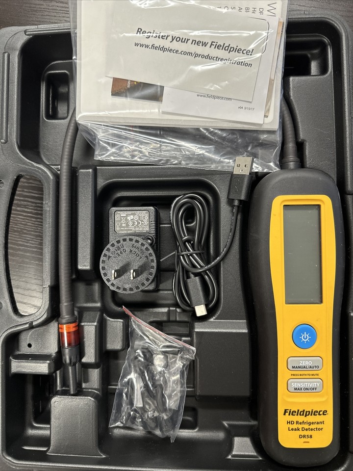 Fieldpiece DR58 Heated Diode Refrigerant Leak Detector w/ LCD Display ...