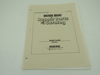 Bush Hog Rotary Tillers Repair Parts Catalog RT RTL RTM RTH RTX RTS | eBay