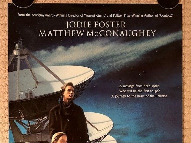 Original CONTACT 1997 DS Theatrical Poster 27 x 40 Jodie Foster, * UFO ...