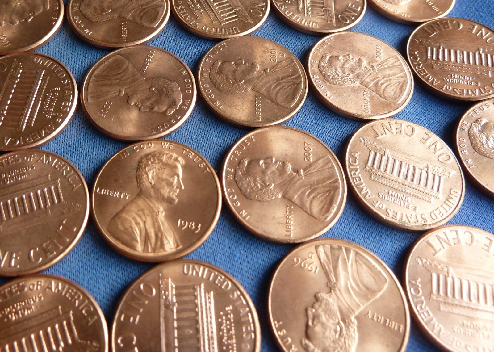 50x USA ONE 1 CENT COINS LINCOLN MEMORIAL | eBay