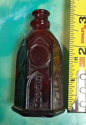 Vintage Mini Wheaton 3” Ruby Red Glass Church Brand INK Bottle. REPRO ...