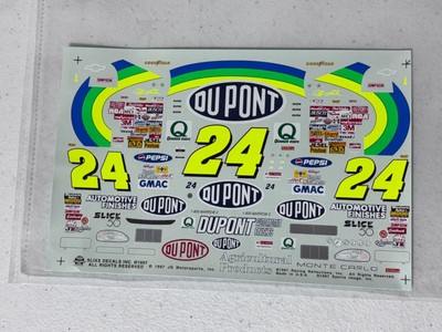 Slixx NASCAR Vintage 1997 24 Dupont Jeff Gordon Chevy Waterslide Decals ...