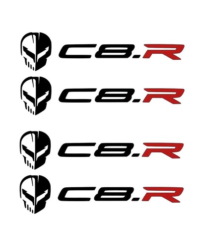 4 Pack 2020-23 Corvette Stingray C8.R Jake Racing Decal C8 Z51 Z06 C8R ...