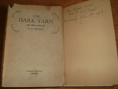 THE DARK TARN AND OTHER POEMS BY A.V. STUART,SIGNED FIRST EDITION ...