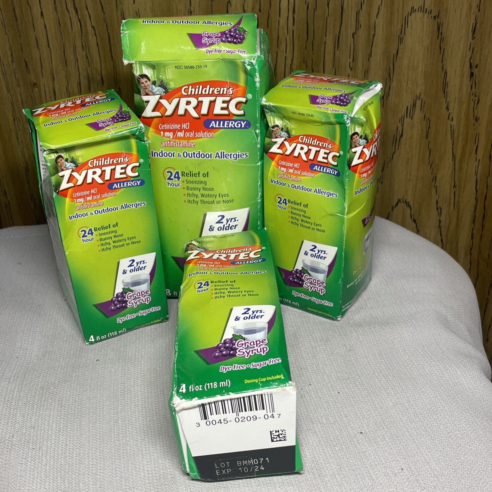 Children's Zyrtec 24 Hr Allergy Grape Syrup Three 4 Fl Oz And One 8 ...