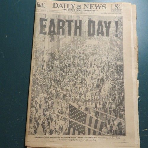 VERY FIRST EARTH DAY! APRIL 23 1970 NEWSPAPER | eBay