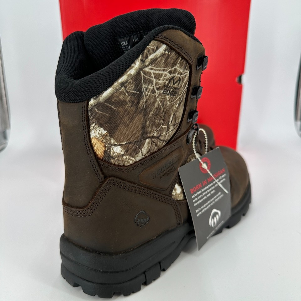 Wolverine Manistee 8" Waterproof Boots sz 10.5 Insulated Brown/Real ...
