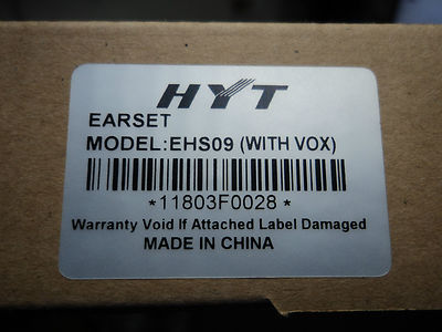 HYT Compatible EHS09 EARPIECE TC 320 TC320 TC-1688 EARSET Hytera Radio EHS09-A | eBay