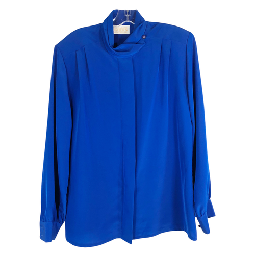 Vintage Pendleton Sophisticates Size 12 Top Royal Blue Shoulder Pads ...
