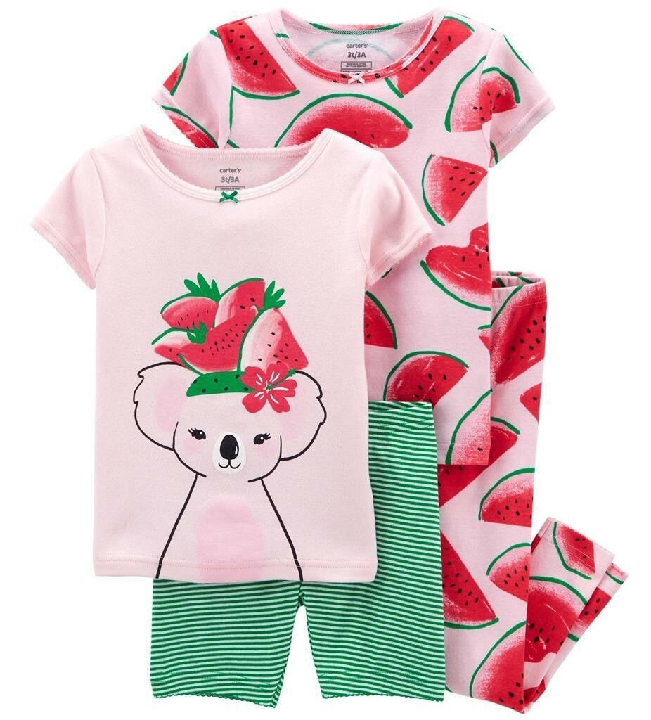 Baby Girls Koala Carter's 4pc Cotton Pajama PJs Sleepwear Set Size 24 ...