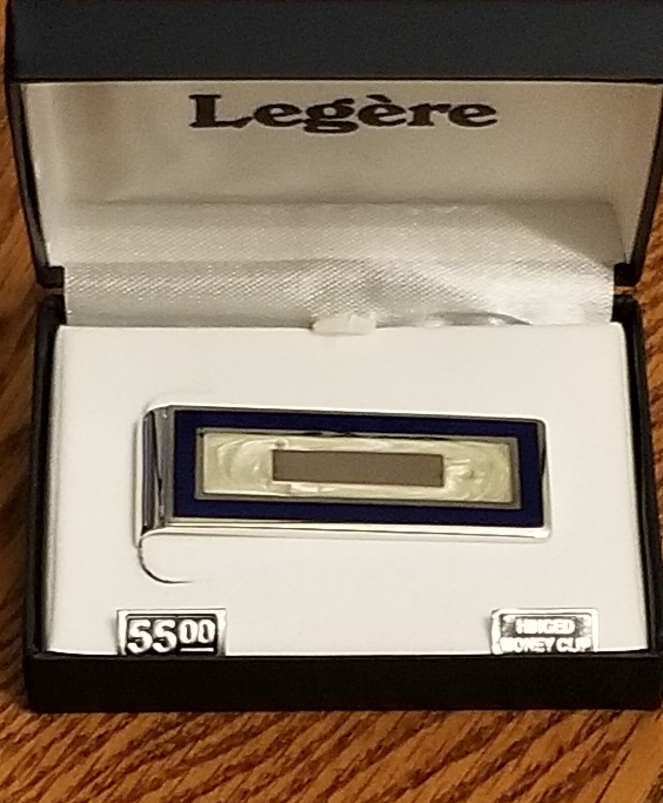 NEW Beautiful LEGERE Black & Gray Marble Money Clip with box | eBay