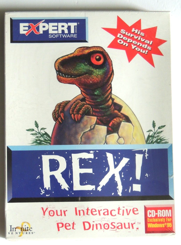 Expert Software Rex! Your Interactive Pet Dinosaur SEALED Box CD-Rom ...