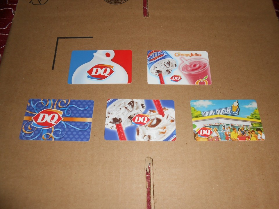 DAIRY QUEEN GIFT CARDS LOT OF 5 NEW !!!!!! NO CASH VALUE !!!!!!! | eBay