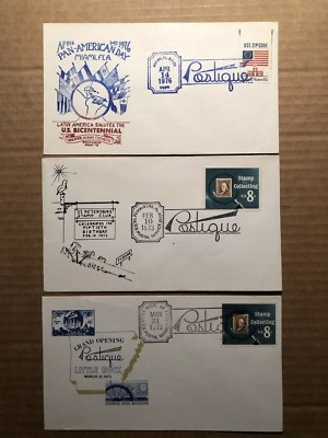 11 DIFFERENT U.S. POSTIQUE COVERS FROM 1972-1976, 1980-1981 ...