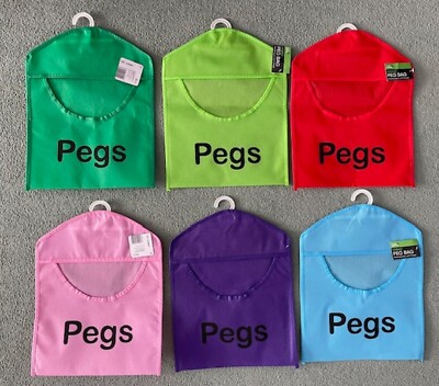 PEG BAG HANGING PEG BAG HANGER - CLOTHES/LAUNDRY WASHING LINE PEGS ...