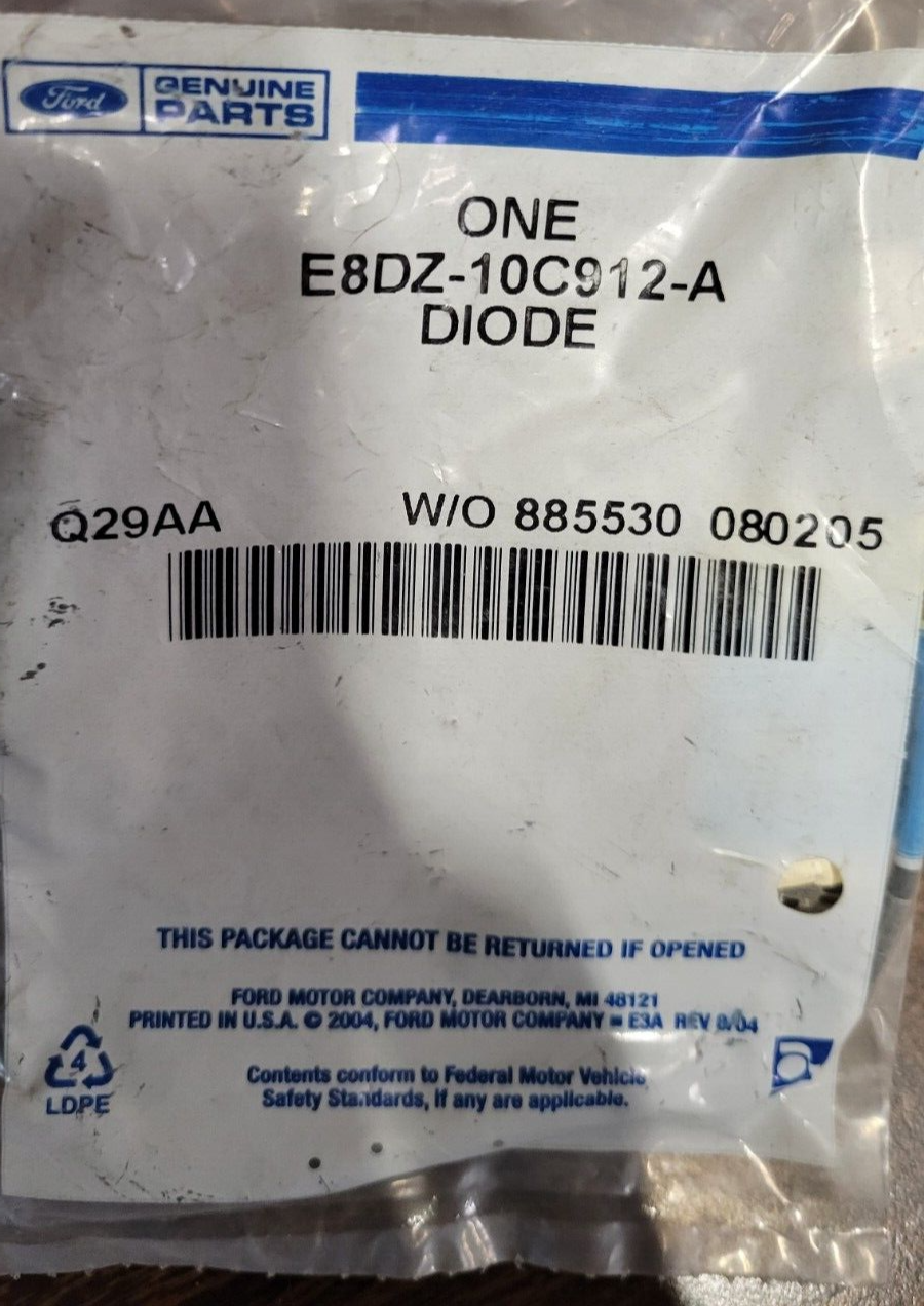 NEW UNOPENED FORD LINCOLN MERCURY 1988/2004 "DIODE" WIRE ASSEMBLY E8DZ ...