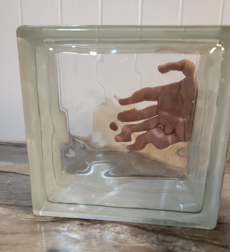 Seves Premier Glass Block 8x8x4 Clear/obscure Frosted Edges New | eBay