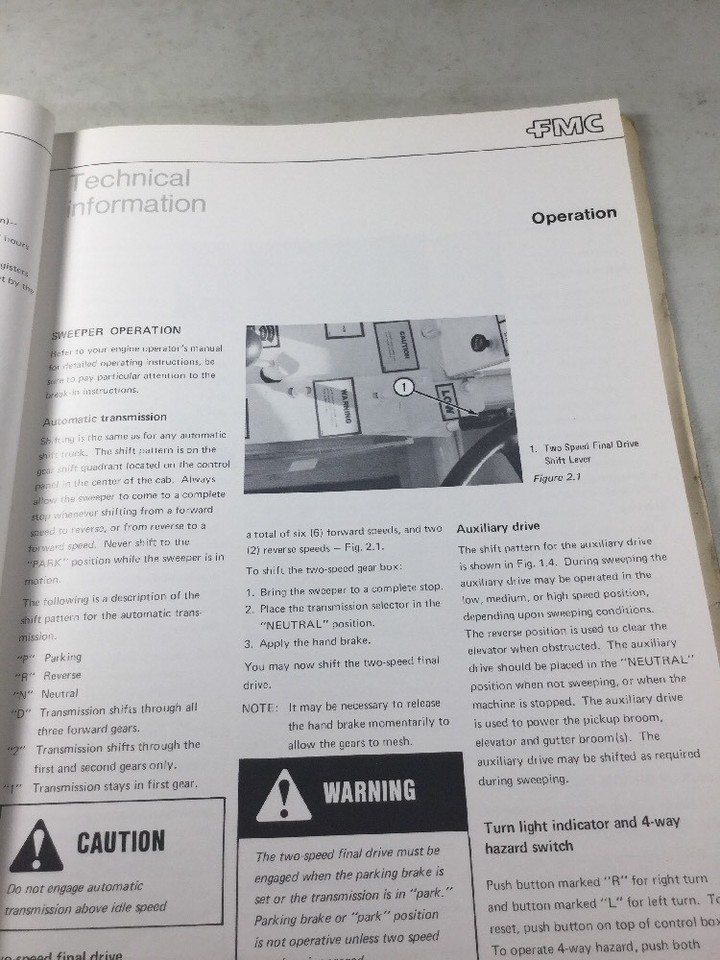 FMC, Wayne Model 993 AH Sweeper Service Manual | eBay