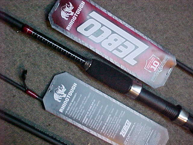 2 NEW ZEBCO RHINO TOUGH 6'6" SPINNING ROD MEDIUM ACTION | eBay