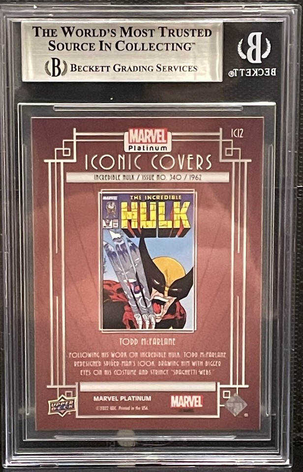 2023 Marvel Platinum Iconic Covers Incredible Hulk #IC12 BGS 9 Mint Pop ...
