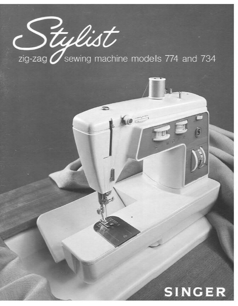Singer 734-774 Sewing Machine/Embroidery/Serger Owners Manual Reprint ...