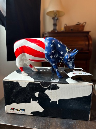 Americow the beautiful cow parade figure Retired | eBay