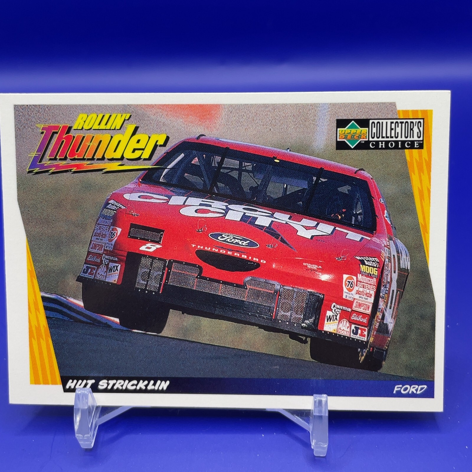 Hut Stricklin No.44 Car Card Motor classic NASCAR 1997 F/S | eBay