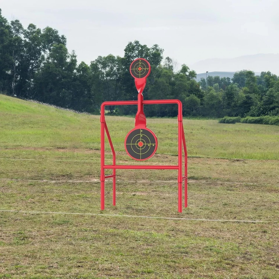 Metal Double Blast Spinner Shooting Target- Ideal for 9mm to 30 Soft ...