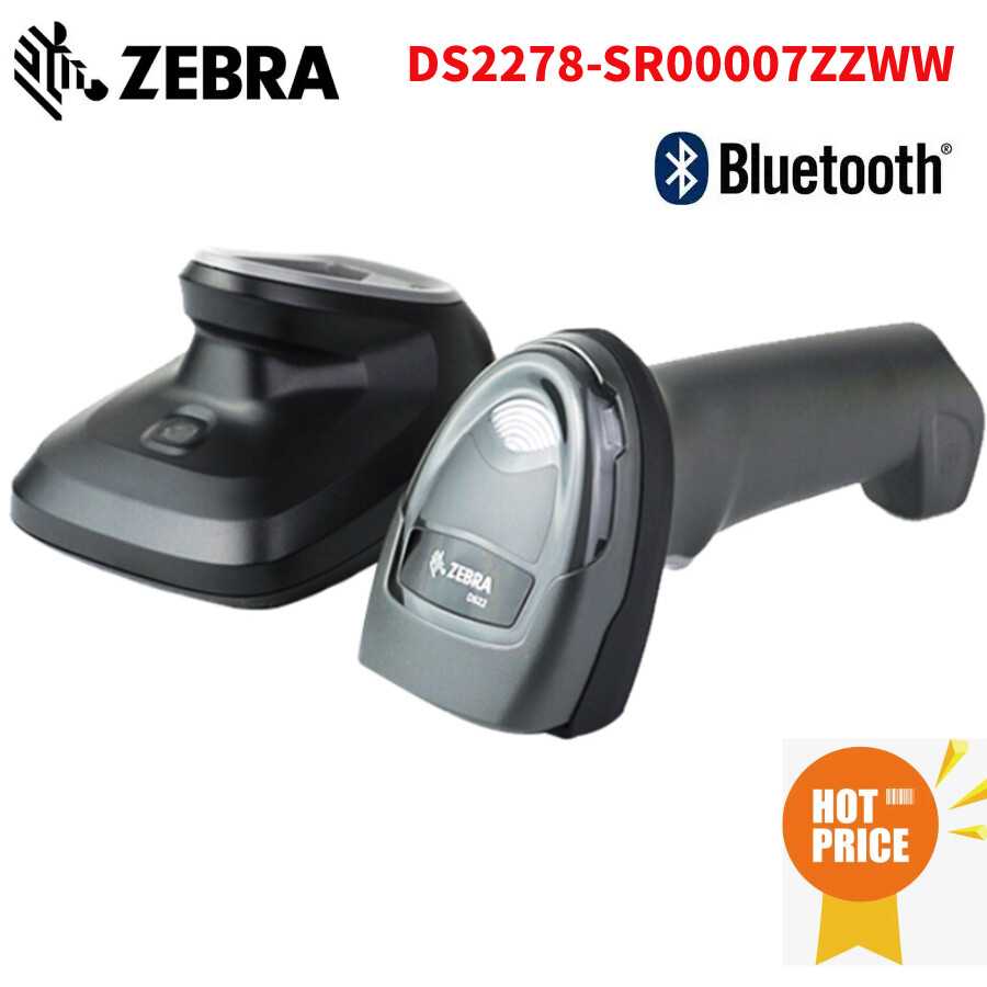 Zebra DS2278-SR00007ZZWW Wireless Bluetooth 1D/2D Barcode Scanner With ...
