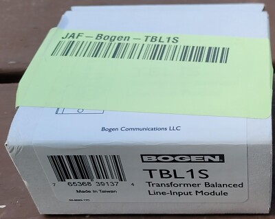 NEW Bogen TBL1S Transformer Balanced Auxiliary Input Module | eBay