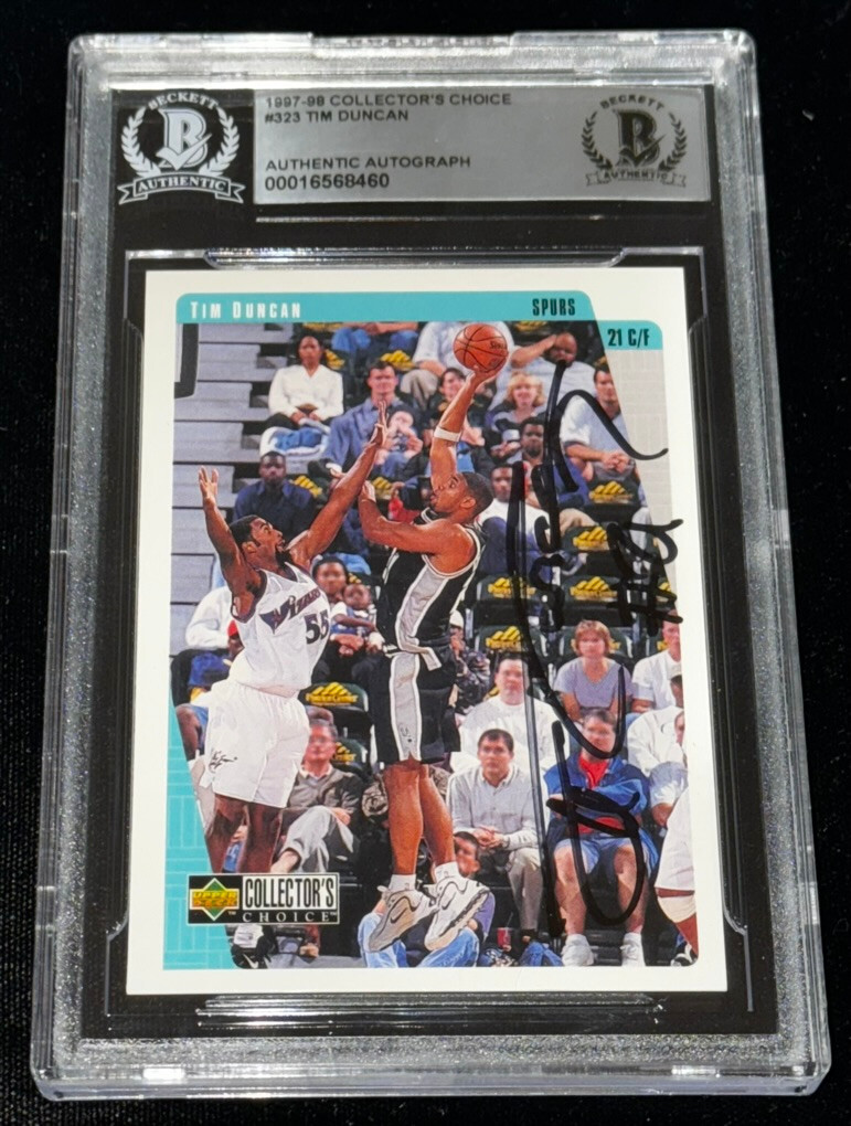 Tim Duncan Autographed Memorabilia | Signed Photo, Jersey, Collectibles ...