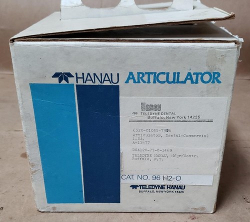 MINT IN BOX HANAU DENTAL ARTICULATOR 96-H2-O ! D | eBay