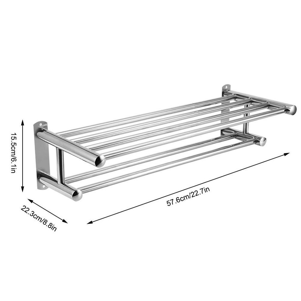 U201 Stainless Steel Towel Rack Bathroom Shelf Storage Shelf | eBay ...