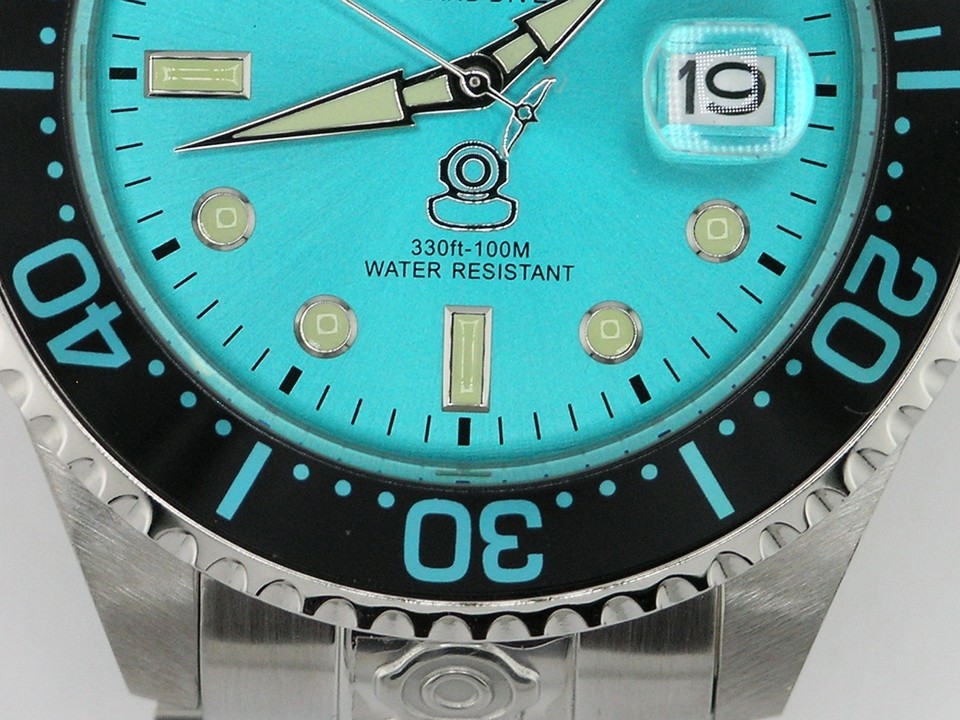 NEW INVICTA 45815 GRAND DIVER DUAL TIME AUTOMATIC QUARTZ TURQUOISE ...