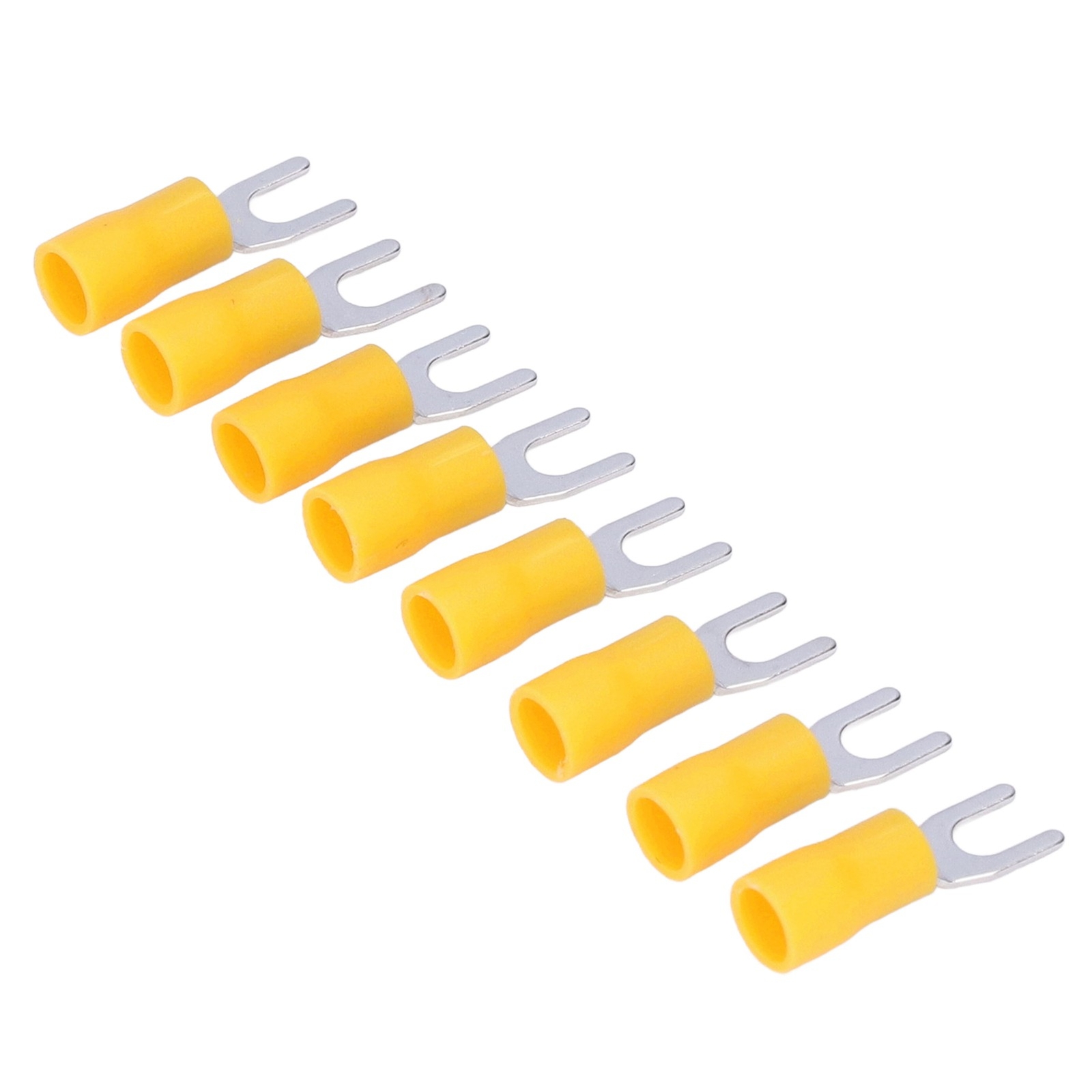 50x Fork Terminals Insulated Spade U Type Wire Connector 12‑10AWG Cable ...