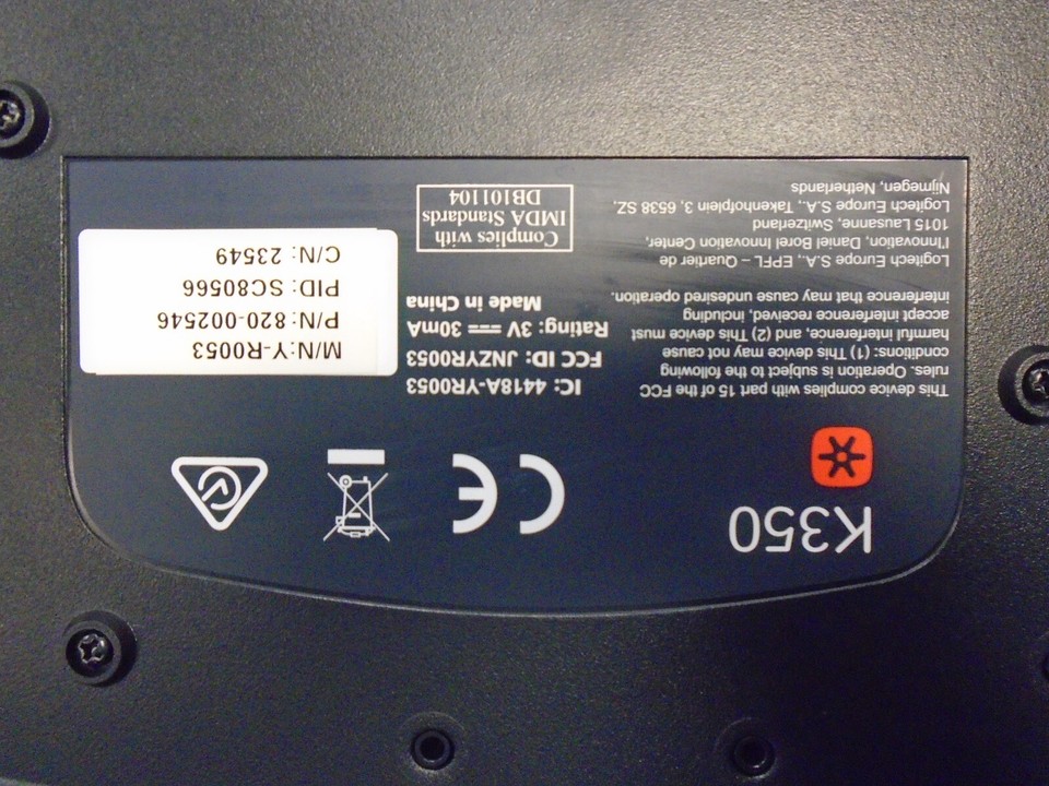 Logitech K350 Wireless Keyboard In Box w/ USB Receiver - | eBay