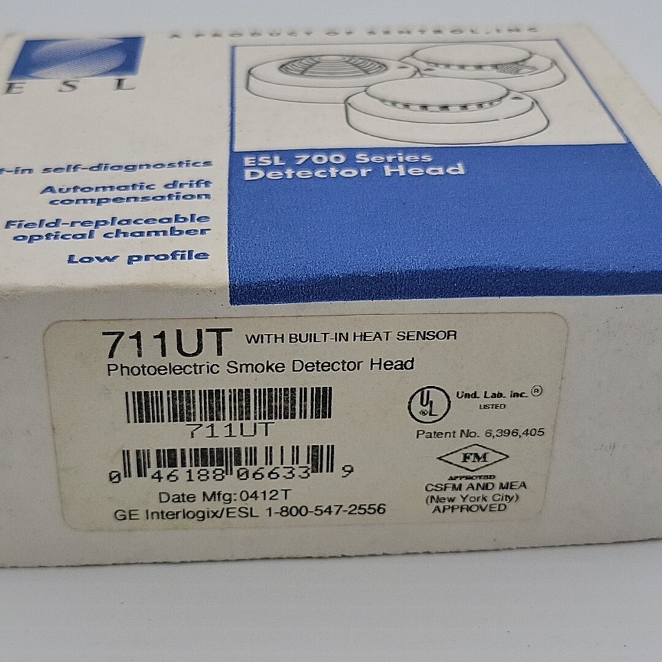 ESL SENTROL 711UT PHOTOELETRIC SMOKE DETECTOR HEAD 700 SERIES | eBay